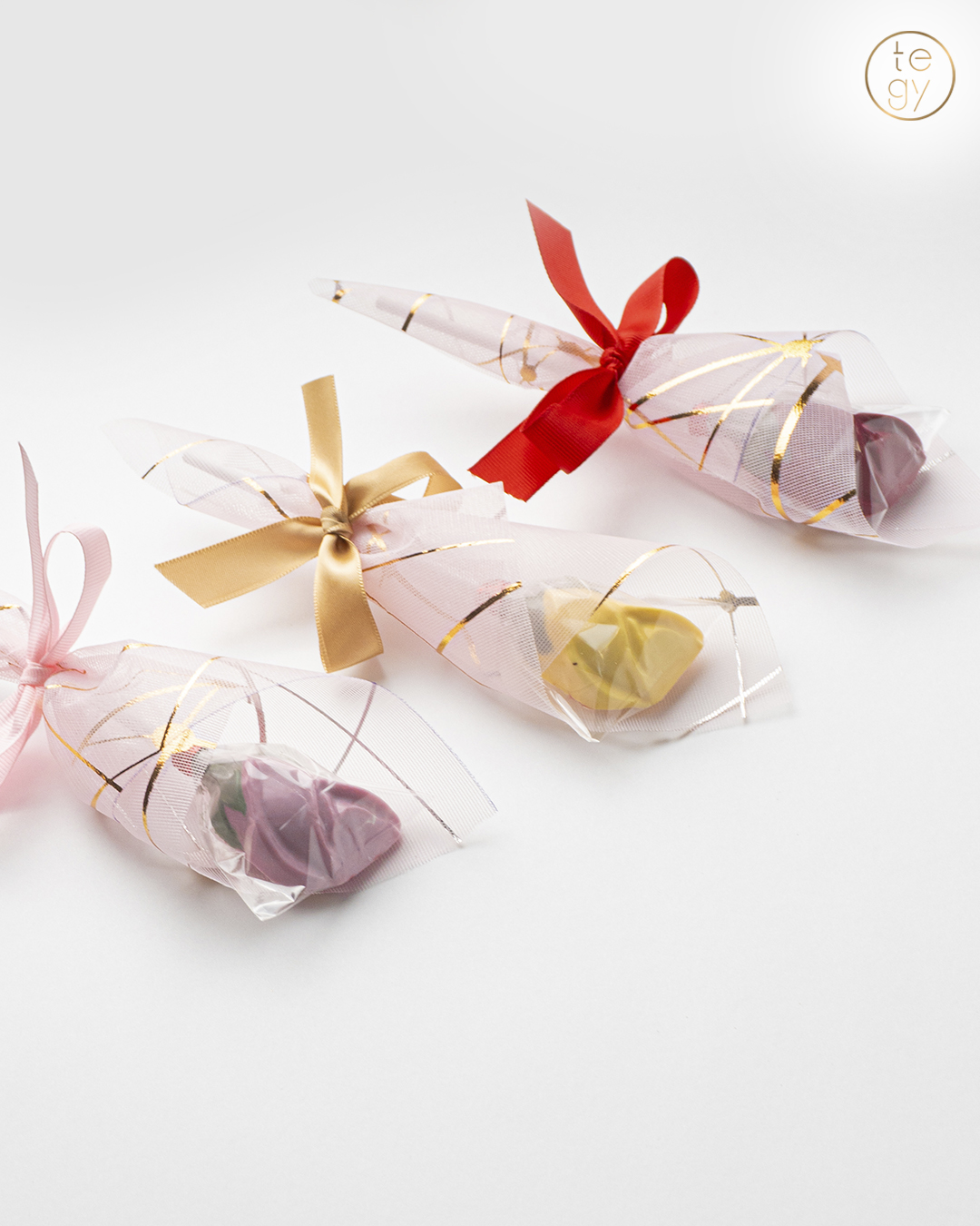 Paletas de Chocolate Individuales Figura de Flor – Chocolatería Artesanal